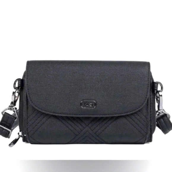 lug | Bags | Lug Vault Rfid Convertible Crossbody Metallic Black | Poshmark